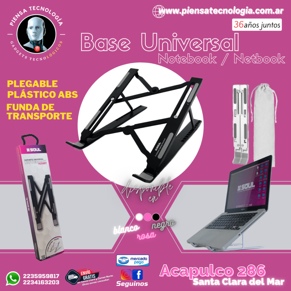 Soporte Universal Notebook Stand Regulable Y Portátil – SOUL ...